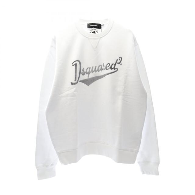 ディースクエアード DSQUARED2 スウェット 衣料品 トップス コットン メンズ ホワイト系 S74GU0849S25516100L 【新品】