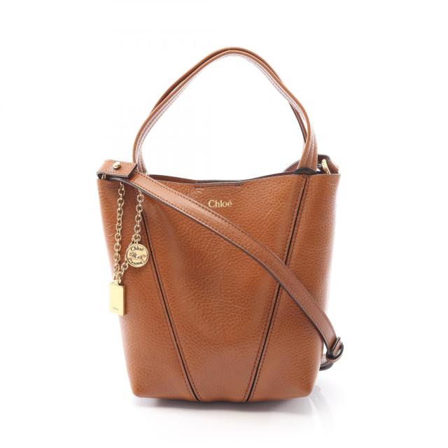 クロエ Chloe Spin スモール ハンドバッグ バッグ レザー レディース ブラウン系 25SS812N8426M 【新品】