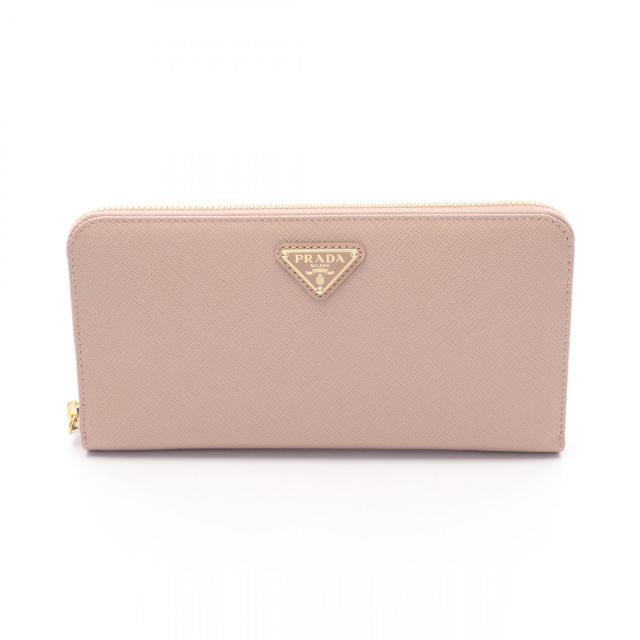 プラダ PRADA SAFFIANO TRIANG ラウンド長財布 財布 サフィアーノレザー レディース ベージュ系 1ML506QHHF0236 【新品】