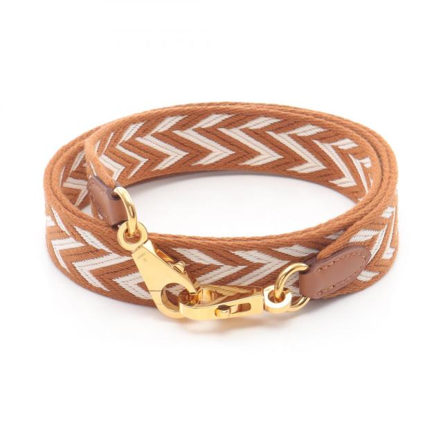 エルメス HERMES バンドリエール サングル ジグザグ ゴールド エクリュ ショルダーストラップ アクセサリー キャンバス ヴォースイフト ヴォースイフト レディース ブラウン系 / ホワイト系 【中古】