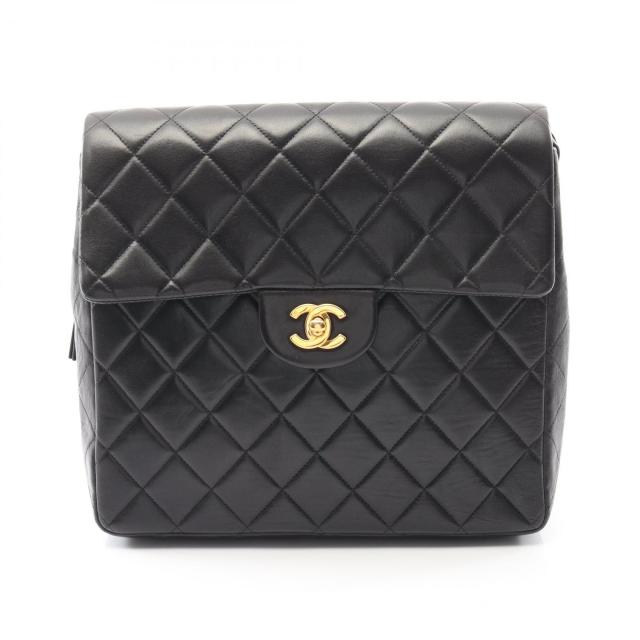 シャネル CHANEL マトラッセ リュックサック バックパック バッグ ラムスキン（羊革） レディース ブラック系 【中古】