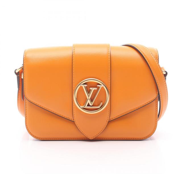 ルイ・ヴィトン LOUIS VUITTON LV PONT 9 LVポンヌフ ショルダーバッグ バッグ レザー カーフ レディース オレンジ系 M55946 【中古】