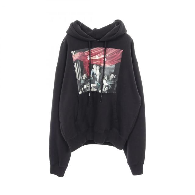 オフホワイト OFF-WHITE パーカー 衣料品 トップス コットン メンズ ブラック系 【中古】