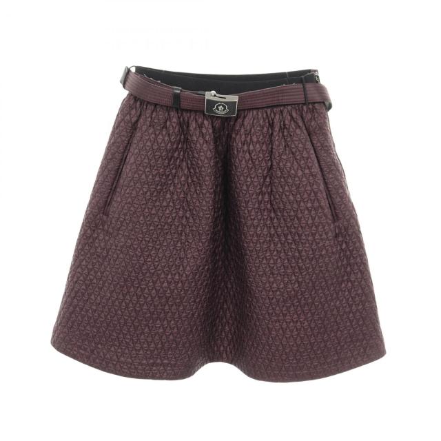 モンクレール MONCLER スカート 衣料品 ボトムス ナイロン レディース ボルドー系 【中古】
