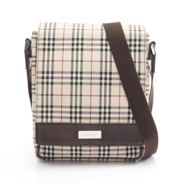 バーバリー BURBERRY ノバチェック ショルダーバッグ バッグ キャンバス レザー レディース ベージュ系 / マルチカラー 【中古】
