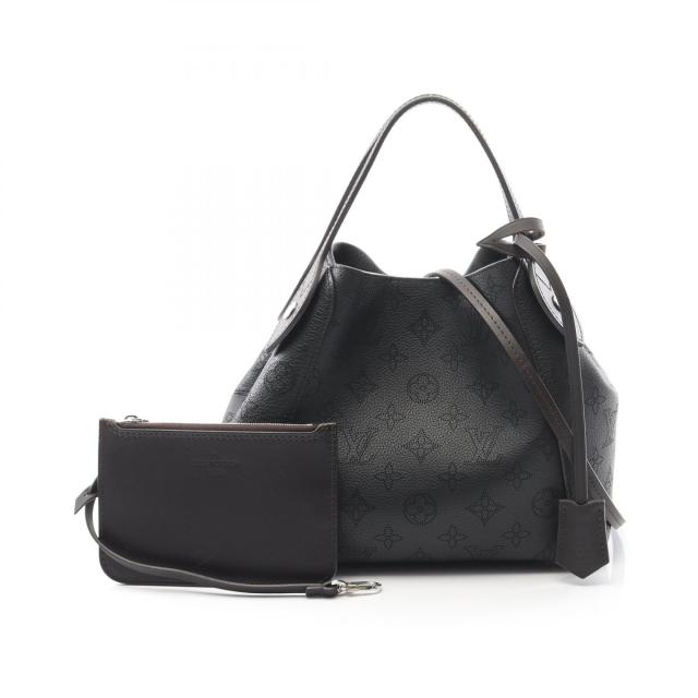 ルイ・ヴィトン LOUIS VUITTON ヒナPM トートバッグ バッグ レザー マヒナ レディース ブラック系 / ブラウン系 M54350 【中古】