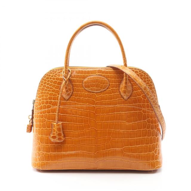 エルメス HERMES ボリード31 サフラン ハンドバッグ バッグ エキゾチックレザー ポロサスリセ レディース ブラウン系 【中古】