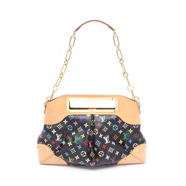 ルイ・ヴィトン LOUIS VUITTON ジュディGM ハンドバッグ バッグ PVCコーティングキャンバス レザー モノグラム・マルチカラー レディース ブラック系 M40254 【中古】