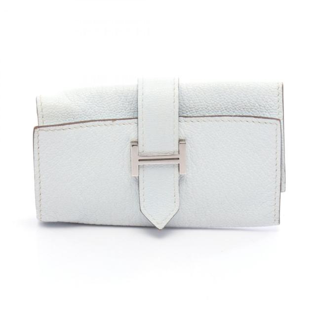 エルメス HERMES ベアン キーケース アクセサリー レザー シェーブル シェーブル レディース ブルー系 【中古】