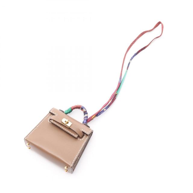 エルメス HERMES ケリーツイリー チャーム アクセサリー レザー シルク ヴォータデラクト ヴォータデラクト レディース ブラウン系 【中古】