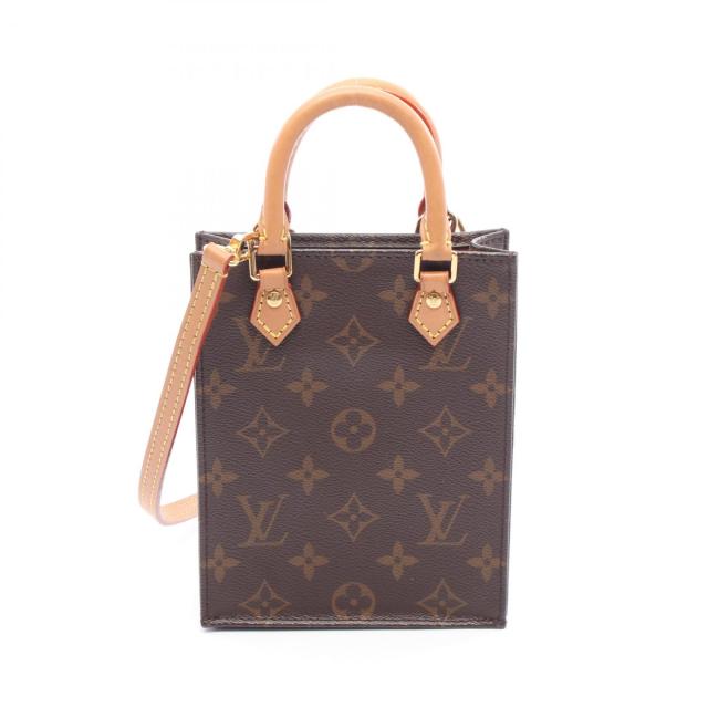 ルイ・ヴィトン LOUIS VUITTON プティット サックプラ ハンドバッグ バッグ PVCコーティングキャンバス レザー モノグラム レディース ブラウン系 M69442 【中古】