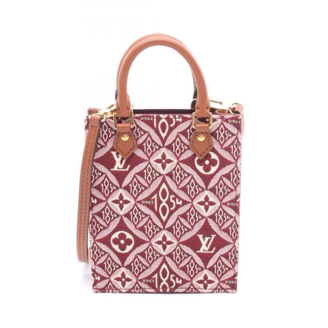 ルイ・ヴィトン LOUIS VUITTON プティット サックプラ モノグラムジャカード Since 1854 ハンドバッグ バッグ キャンバス レザー モノグラム・ジャガード レディース ボルドー系 / ブラウン系 M69846 【中古】