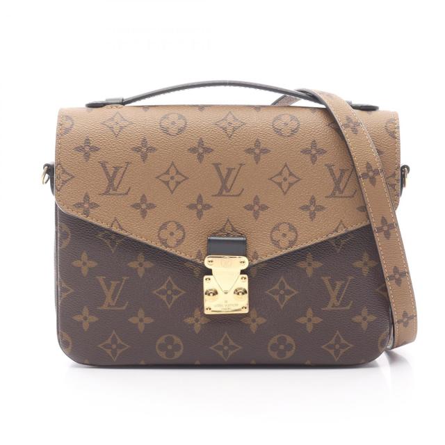 ルイ・ヴィトン LOUIS VUITTON ポシェット メティス MM ハンドバッグ バッグ PVCコーティングキャンバス レザー モノグラム・リバース レディース ブラウン系 / ブラック系 M44876 【中古】