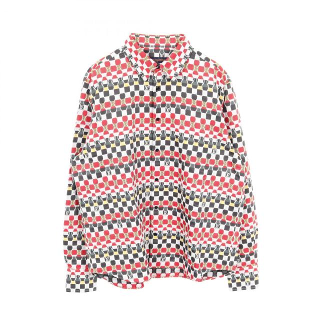 ルイ・ヴィトン LOUIS VUITTON Amen Break ジャカードレギュラーフィット 衣料品 トップス ポリエステル メンズ レッド系 / マルチカラー 【中古】