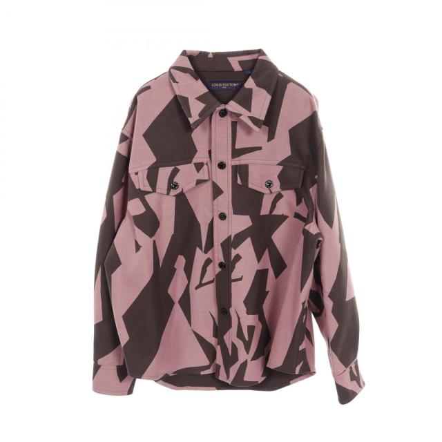 ルイ・ヴィトン LOUIS VUITTON ダブルフェイスオーバーシャツジャケット カバーオール 衣料品 アウター コットン メンズ オレンジ系 / ブルー系 / ブラック系 【中古】