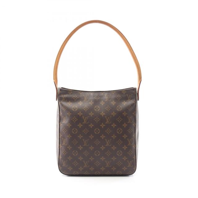 ルイ・ヴィトン LOUIS VUITTON ルーピングGM モノグラム ショルダーバッグ バッグ PVCコーティングキャンバス レザー レディース ブラウン系 M51145 【中古】