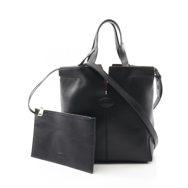 トッズ TOD？S Di ディーアイ トートバッグ バッグ レザー レディース ブラック系 【中古】