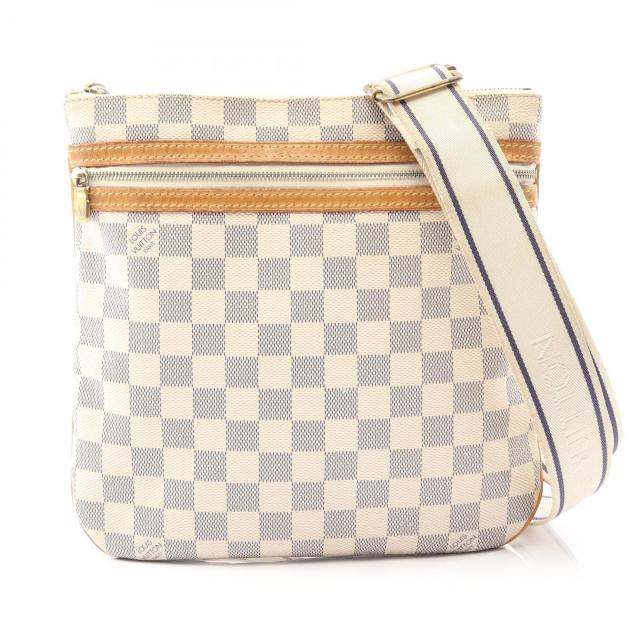 ルイ・ヴィトン LOUIS VUITTON ポシェットボスフォール ショルダーバッグ バッグ PVCコーティングキャンバス レザー ダミエ・アズール レディース ホワイト系 N51112 【中古】