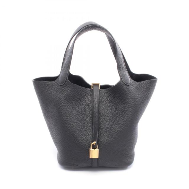 エルメス HERMES ピコタンロックMM ハンドバッグ バッグ レザー トリヨンクレマンス トリヨンクレマンス レディース ブラック系 【中古】