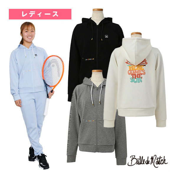 [バルデマッチ テニス・バドミントンウェア（レディース）]サマースウェットフーディージャケット／レディース（BDM-D1217）