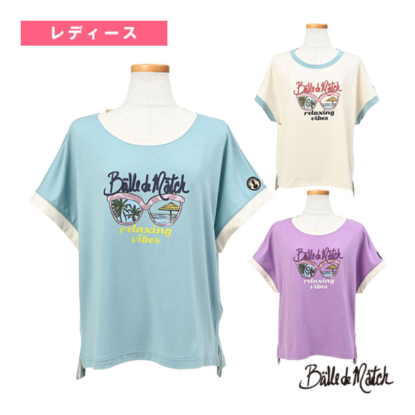 [バルデマッチ テニスウェア（レディース）]サングラスTシャツ／レディース（BDM-E1210）