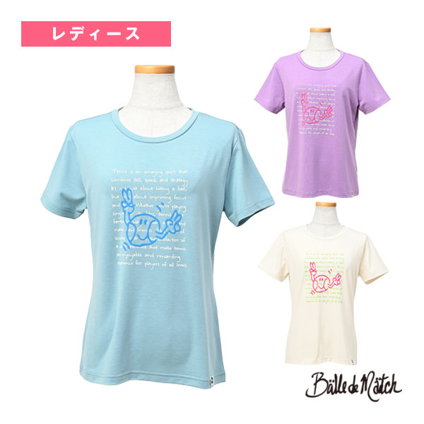 [バルデマッチ テニスウェア（レディース）]ジェルプリントTシャツ／レディース（BDM-E1212）