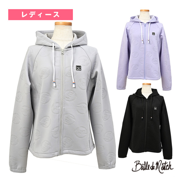[バルデマッチ テニスウェア（レディース）]エンボスフーディジャケット／レディース（BDM-E1214）