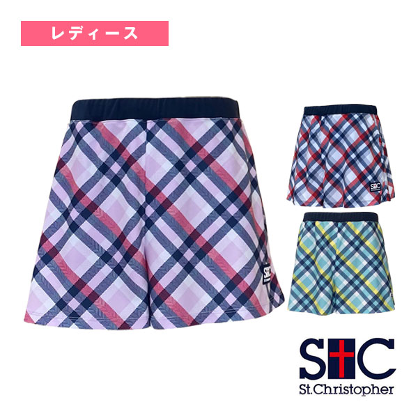 [セントクリストファー テニスウェア（レディース） ]チェックフレアゲームキュロット レディース STC-BEW6514
