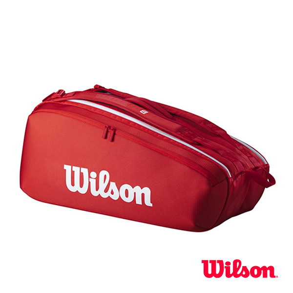 [ウィルソン テニスバッグ]スーパーツアーレッド SUPER TOUR RED 9本入り WR8036701001