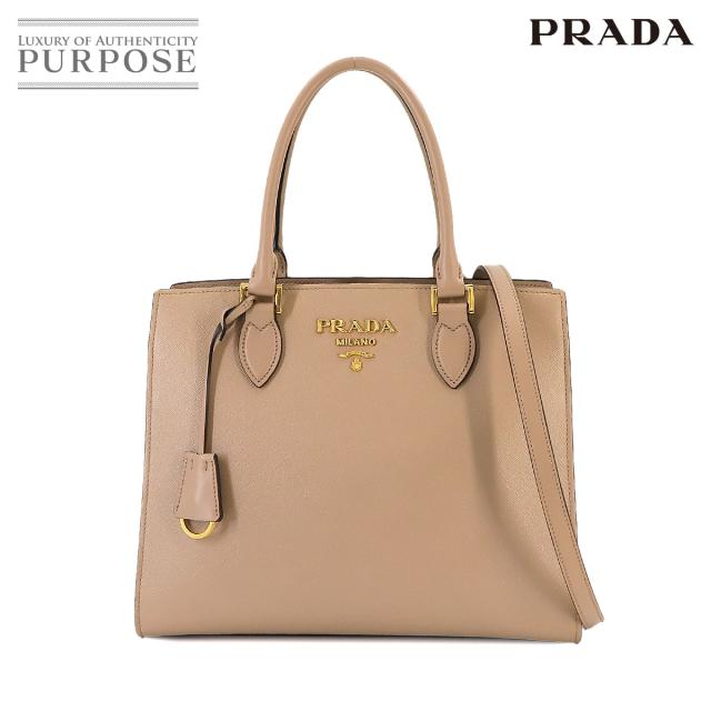 未使用 展示品 プラダ バッグ サフィアーノ ハンド ショルダー バッグ レザー ベージュ 1BA227 レディース 90236682 【中古】ブランド