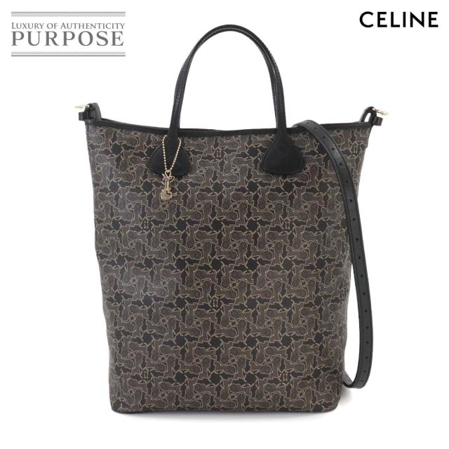 セリーヌ バッグ サルキー 2way トート ショルダー バッグ PVC レザー ブラック ヴィンテージ レディース 90251416 【中古】ブランド