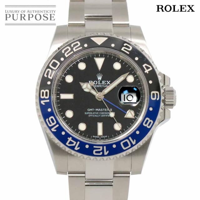 ロレックス GMTマスター2 116710BLNR ランダム ルーレット ブルー ブラック メンズ 腕時計 デイト 自動巻き 90258750 ...