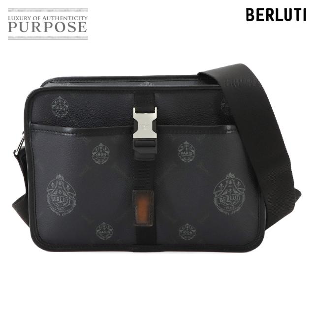 新品同様 ベルルッティ バッグ クルーザー ショルダー バッグ PVC レザー ブラック シルバー 金具 メンズ 90271033 【中古】ブランド