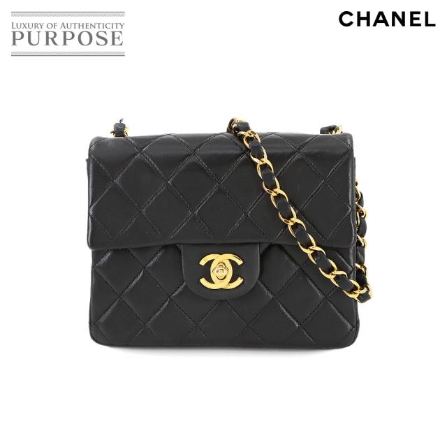 美品 シャネル バッグ ミニ マトラッセ チェーン ショルダー バッグ レザー ブラック A01115 レディース 90275194 【中古】ブランド