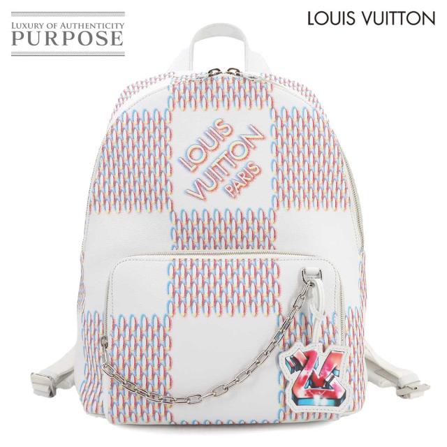 未使用 展示品 ルイ ヴィトン バッグ ダミエ スプレー レーサー バックパック レザー ホワイト メンズ 90275210 【中古】ブランド