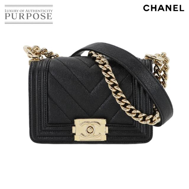 未使用 展示品 シャネル バッグ ボーイシャネル ミニ チェーン ショルダー バッグ キャビアスキン レディース 90276950 【中古】ブランド