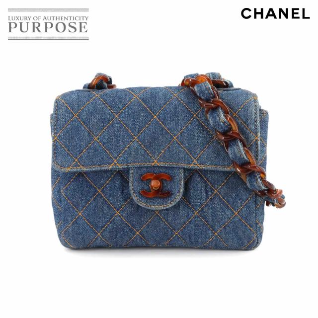 シャネル バッグ マトラッセ べっ甲柄 プラチェーン ショルダー バッグ デニム ブルー レディース 90278158 【中古】ブランド