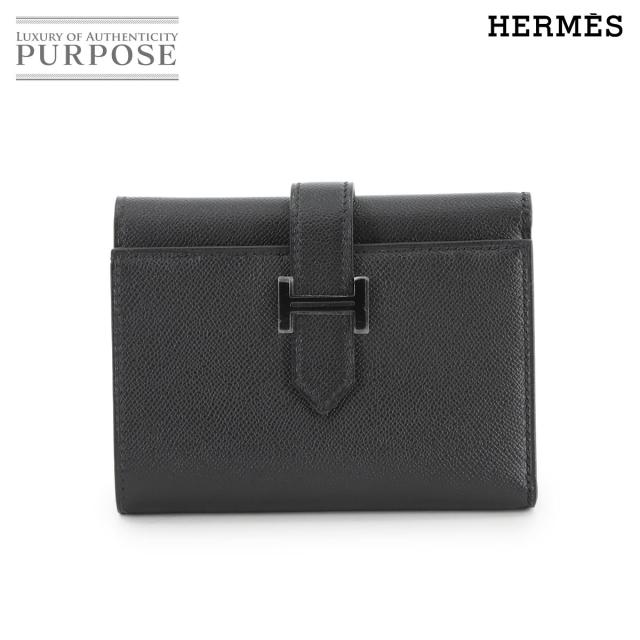 新品 未使用 エルメス 財布 ベアン コンビネ モノクローム ソーブラック 三つ折り マダム レディース 90281903 【中古】ブランド