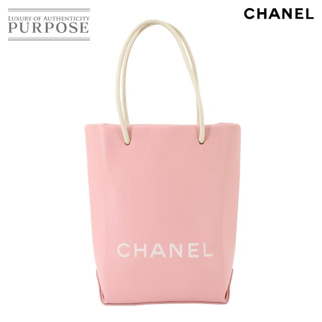 美品 シャネル バッグ エッセンシャル トート バッグ レザー ピンク ホワイト A46880 レディース 90282942 【中古】ブランド