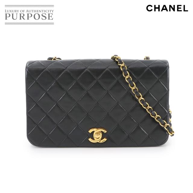 新品同様 シャネル バッグ マトラッセ チェーン ショルダー バッグ レザー ブラック レディース 90284802 【中古】ブランド