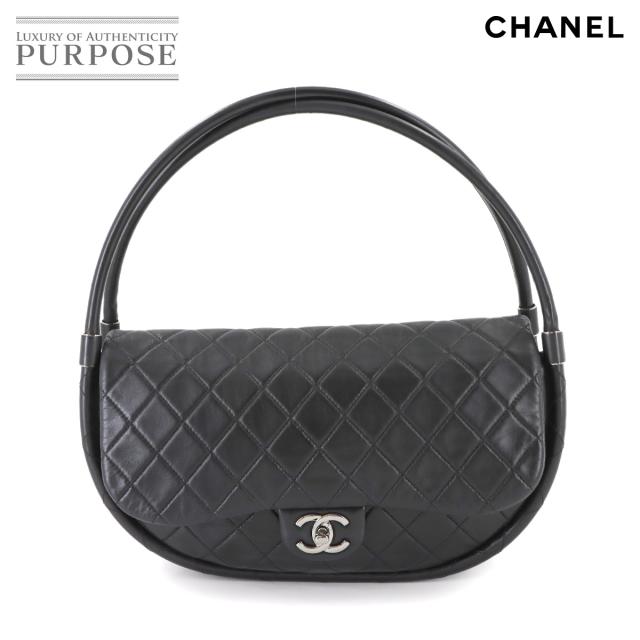新品同様 シャネル バッグ マトラッセ フラフープ ハンド バッグ ラムスキン ブラック レディース 90284825 【中古】ブランド
