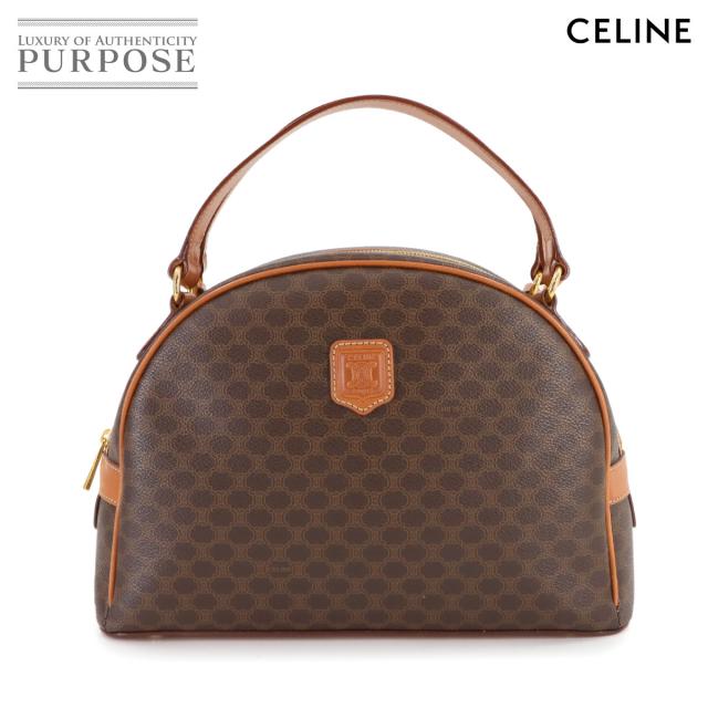 新品同様 セリーヌ バッグ マカダム ハンド バッグ PVC レザー ブラウン ゴールド 金具 レディース 90286286 【中古】ブランド