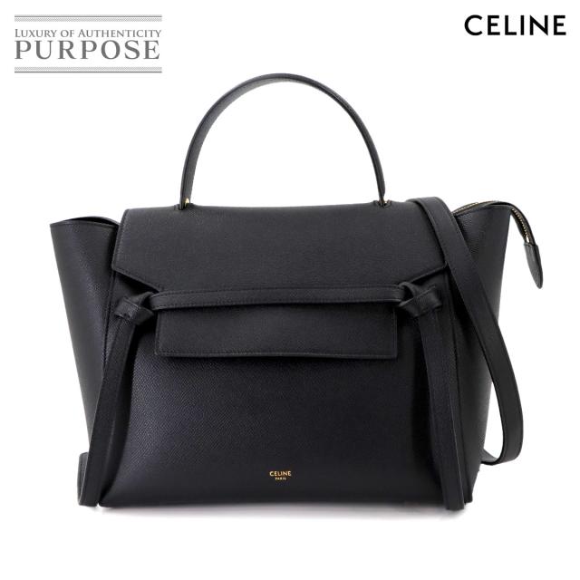 新品同様 セリーヌ バッグ ベルトバッグ ミニ 2way ハンド ショルダー バッグ レザー ブラック レディース 90293335 【中古】ブランド