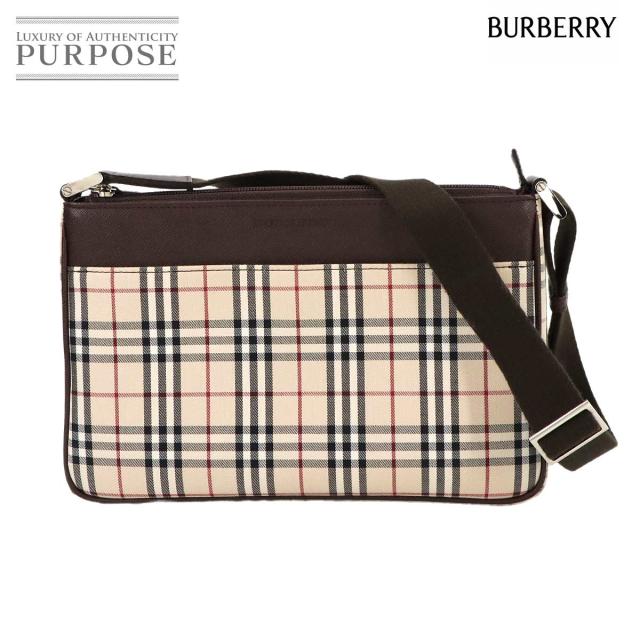 新品同様 バーバリー バッグ ノバチェック ショルダー バッグ キャンバス レザー ベージュ レディース 90294495 【中古】ブランド