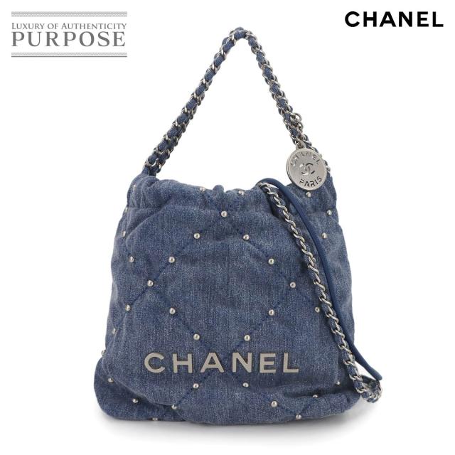 新品同様 シャネル CHANEL 22 ミニ 2way チェーン ハンド ショルダー デニム ブルー AS3980 レディース 90294588 【中古】ブランド