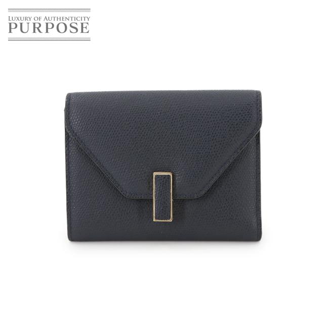 新品同様 ヴァレクストラ 財布 イジィデ ウォレット 三つ折り 財布 レザー ナイトブルー レディース 90295141 【中古】ブランド