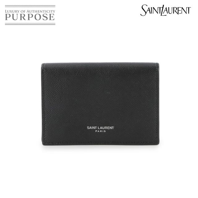 新品同様 サンローラン パリ カードケース ビジネス カードホルダー 名刺入れ レザー ブラック メンズ 90295142 【中古】ブランド