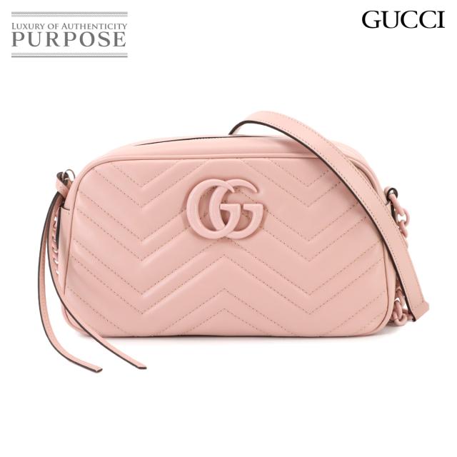 未使用 展示品 グッチ バッグ GG マーモント キルティング ショルダー バッグ レザー ピンク レディース 90298102 【中古】ブランド