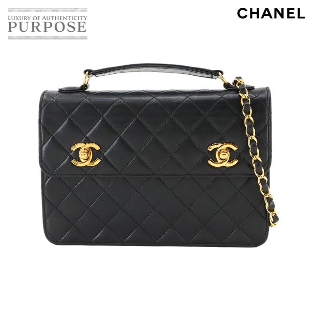 新品同様 シャネル バッグ マトラッセ ダブル ターンロック ハンド チェーン ショルダー バッグ レディース 90299125 【中古】ブランド