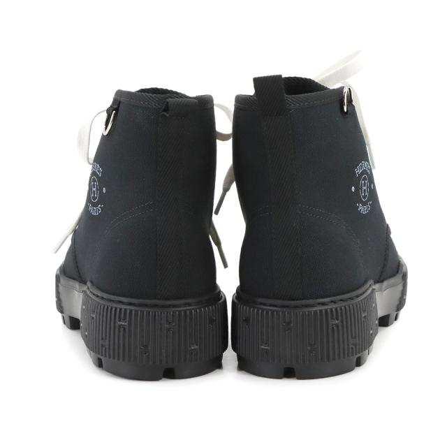 未使用 展示品 エルメス  イティネレール ハイカット スニーカー キャンバス ブラック 38 25.0cm レディース 90299691 【中古】ブランド